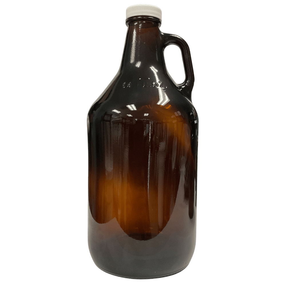 64 oz Amber Glass Growler with 38mm Lid